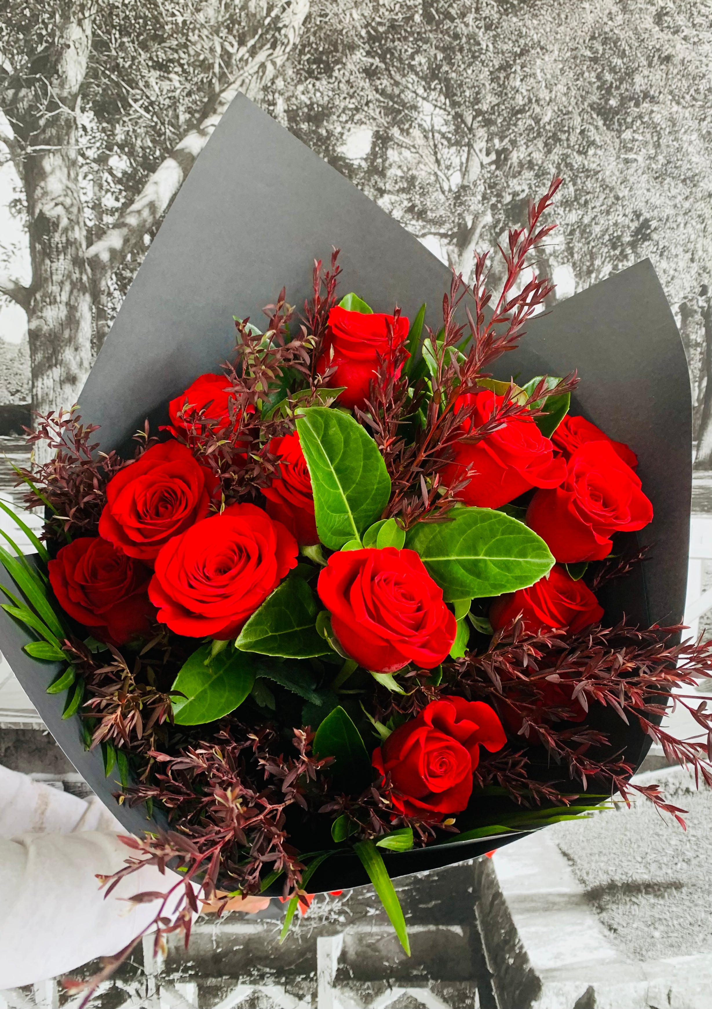 12 Long Stem Red Roses – Sweetheart Florist